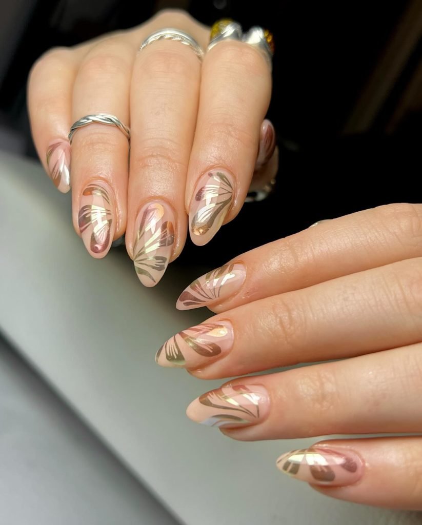 17 Dainty and Cute Butterfly Nails Inspo