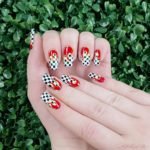 45 Adorable Checkered Nails You Must Try in 2024