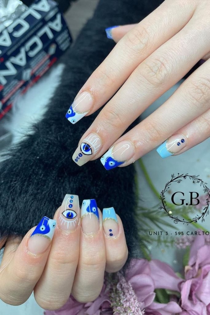 35 Enchanting Evil Eye Nails for a Mysterious and Trendy Manicure
