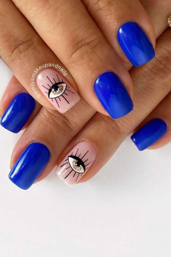35 Enchanting Evil Eye Nails for a Mysterious and Trendy Manicure