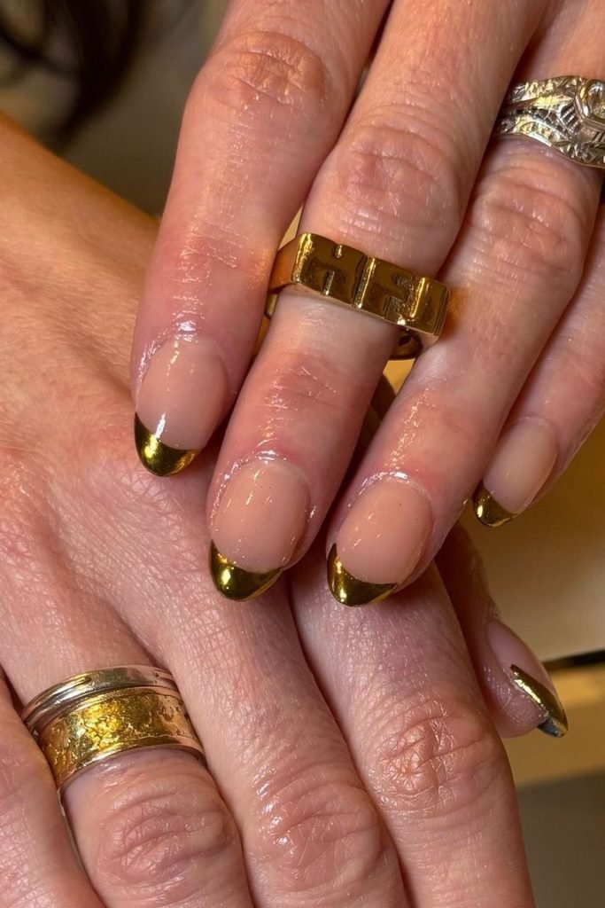 35 Cute & Trendy Gold French Tip Nails Ideas for 2024